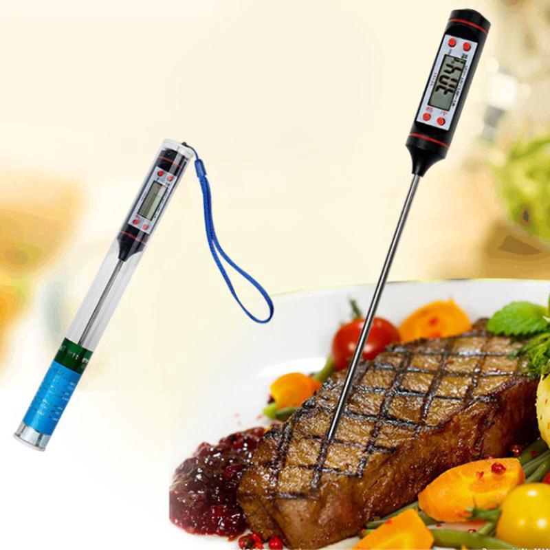Portable Digital Kitchen Thermometer Measure for Meat Water Milk ...