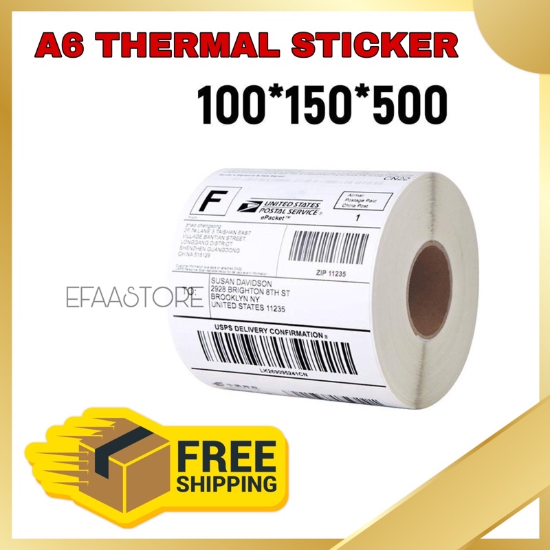 A6 Sticker Thermal Printer Airwaybill Printer Shopee A6 Thermal Paper ...