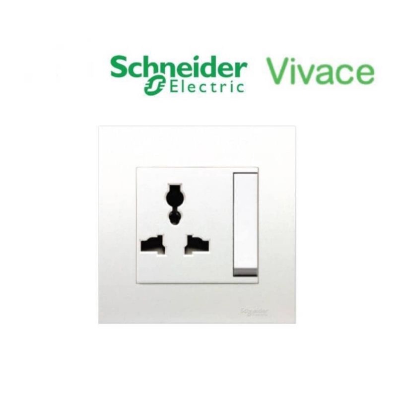 SCHNEIDER VIVACE SERIES KB113LS 13A UNIVERSAL MULTI SWITCH SOCKET ...