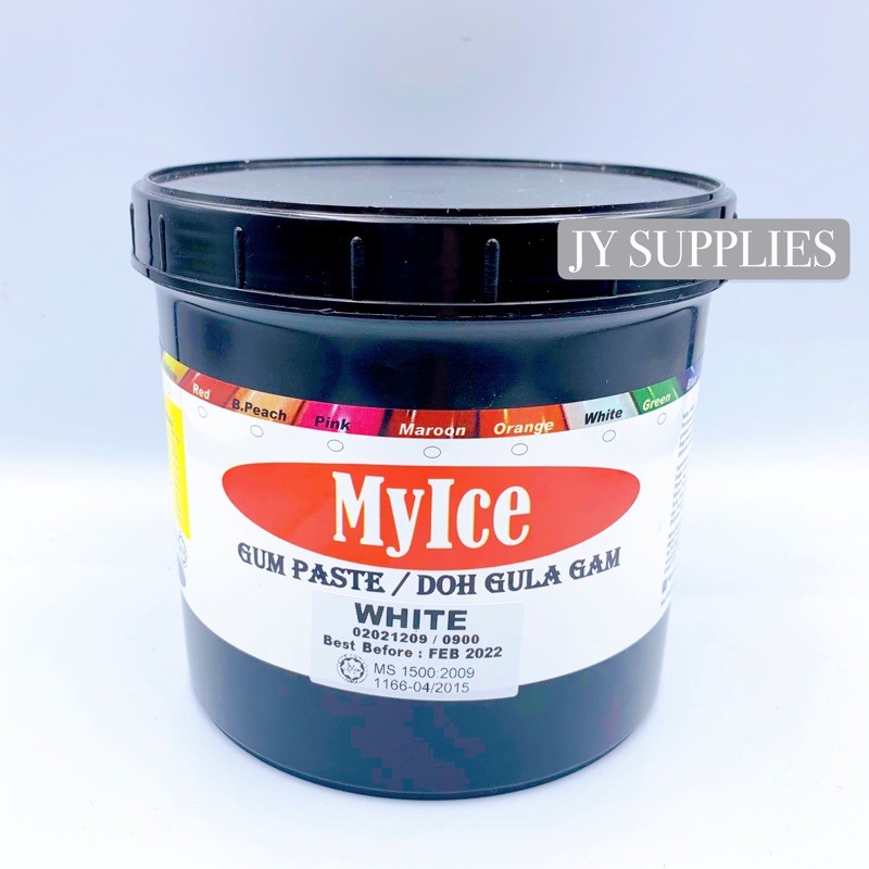 Myice Gum Paste Gumpaste / Doh Gula Gam Putih 300g 1kg WHITE | Shopee ...