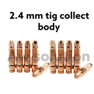 TIG WELDING COLLECT TUNGSTEN TIG COLLECT TIPS/ BODY 2.4MM (10PCS ...