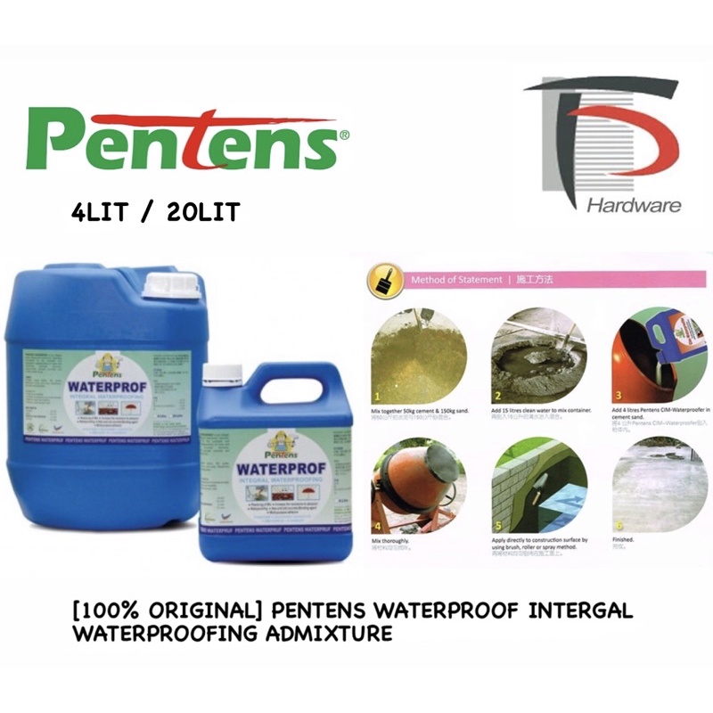 [100% ORIGINAL] PENTENS WATERPROOF INTERGAL WATERPROOFING ADMIXTURE ...