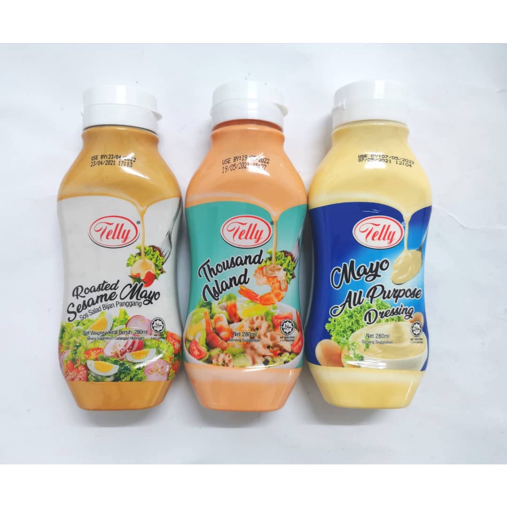Thousand Island/Mayo Dressing/Roasted Sesame Mayo-Telly-280ml | Shopee ...