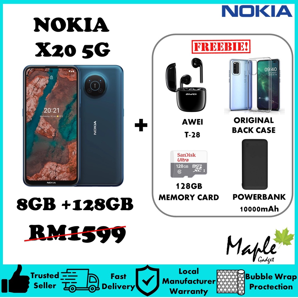 💥 NOKIA X20 5G 8GB RAM/128GB ROM 💥 ORIGINAL NOKIA MALAYSIA 💥 | Shopee ...