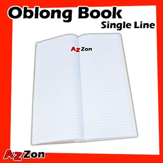 Oblong Book Long Single Line Book Panjang Hard Cover Buku Garis Satu ...
