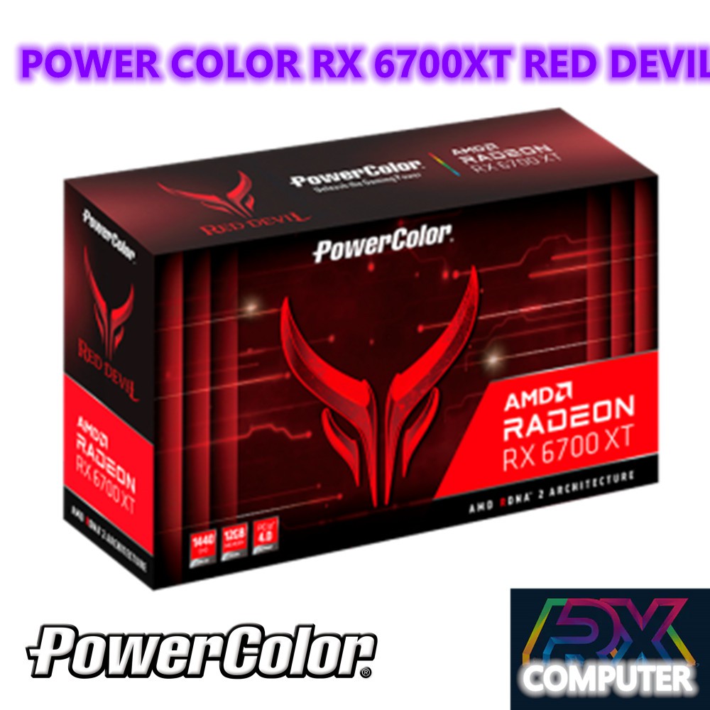 POWERCOLOR RADEON RX 6700 XT RED DEVIL 12G GDDR6 192BIT GRAPHIC CARD ...