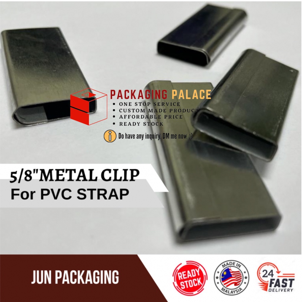 [1KG] 5/8" Metal Clip - For PVC strap | Shopee Malaysia