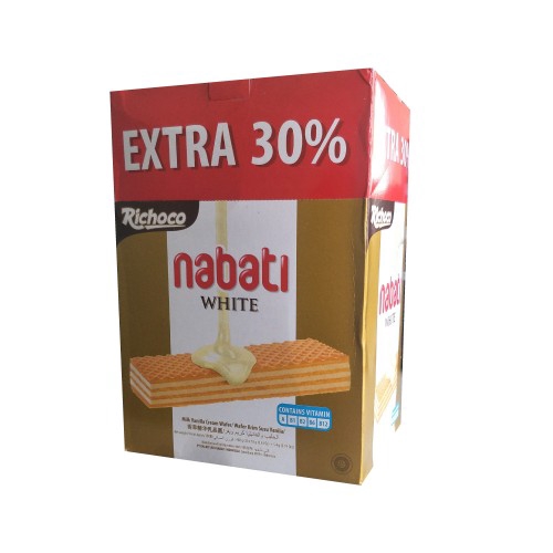 Richoco Nabati White- Milk Vanilla Cream Wafer 20 x 18g | Shopee Malaysia