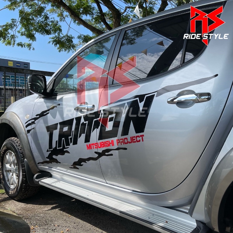 Mitsubishi Triton 4X4 Side Body Sitcker Mitsubishi Project Side Sticker ...