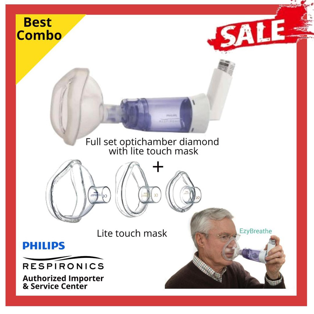 Philips Respironics OptiChamber Diamond with LiteTouch Large Mask ...