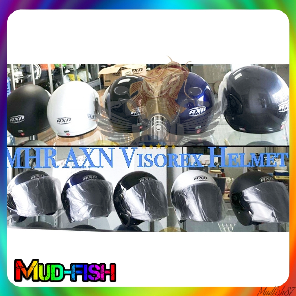 AXN Visorex Helmet with Smoke VIsor | Shopee Malaysia