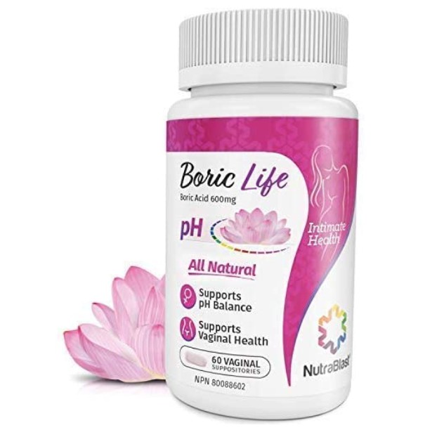 NutraBlast Boric Acid Vaginal Suppositories - 30 Count, 600mg - 100% ...