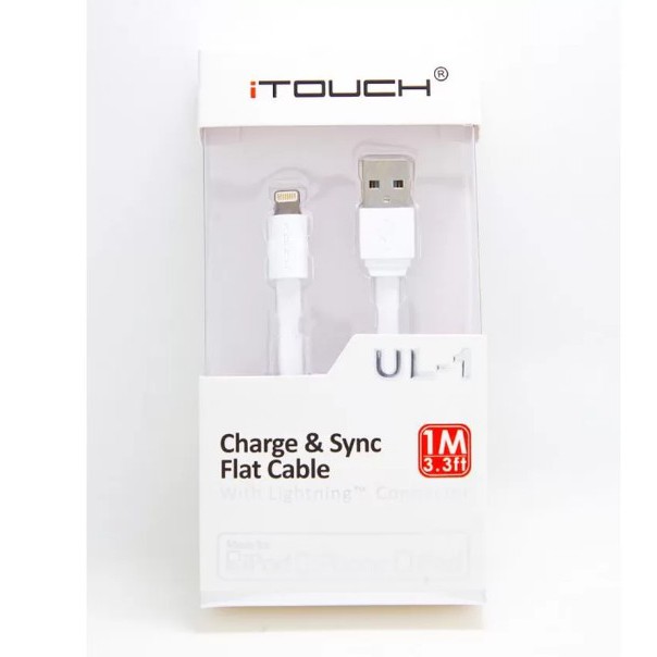 iTouch UL-1 Charge & Sync Flat Cable (White) | Shopee Malaysia