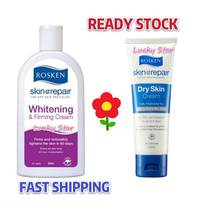 Rosken Skin Repair Whitening & Firming 200ML / Dry Skin Cream 75ML ...