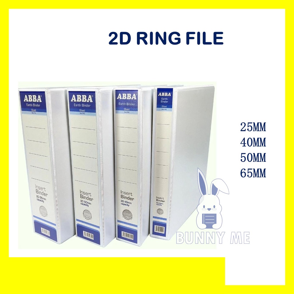 ABBA 2D WHITE RING FILE - 25MM / 40MM / 50MM / 65MM | Shopee Malaysia