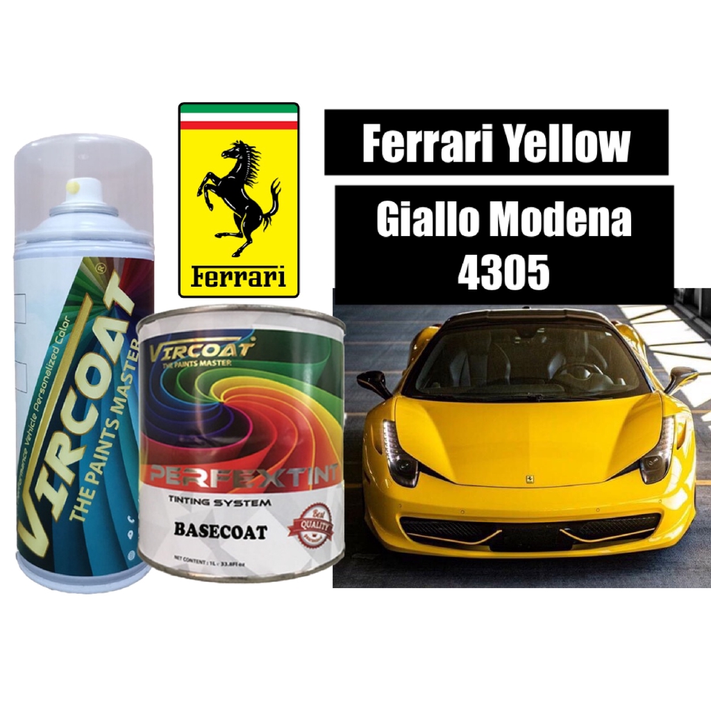 [Ferrari Yellow Giallo Modena 4305] Vircoat 2K Car Paint Car Body Paint ...