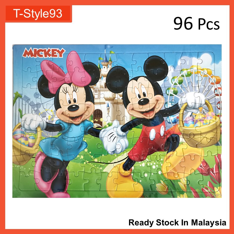 Mickey Mouse Puzzle C 96pcs For Kids Learning | Shopee Malaysia