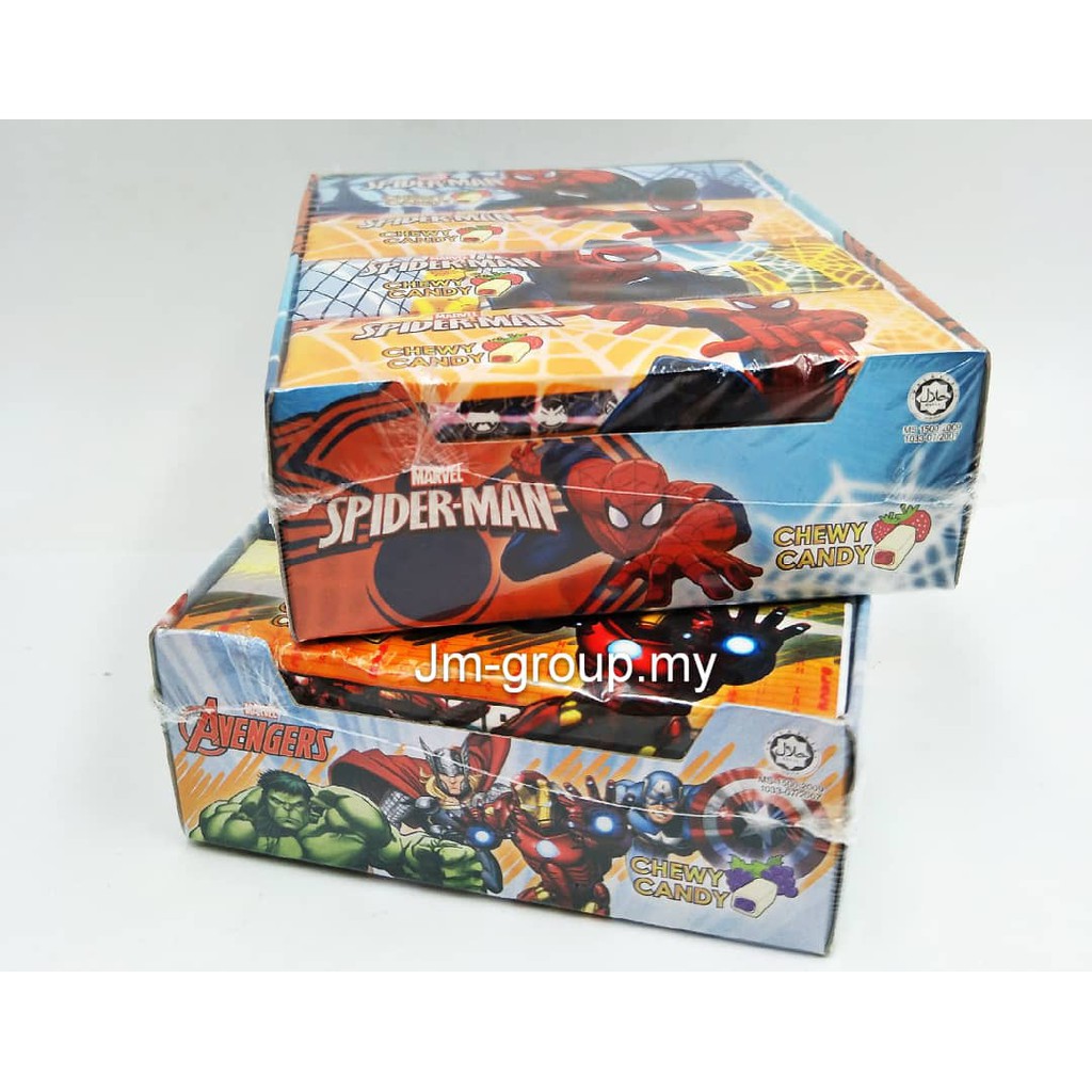MARVEL AVENGERS/SPIDER-MAN CHEWY CANDY 40G X 12STICK (READY STOCK ...