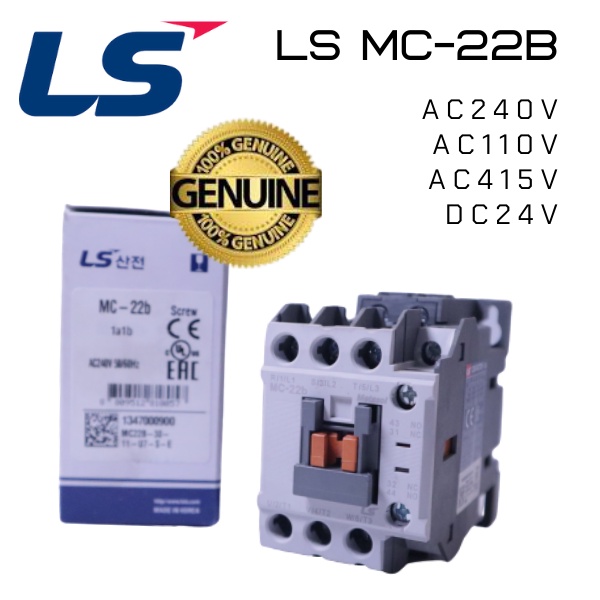 LS ( MC-22b ) 1a1b Metasol Magnetic Contactor 3Pole AC240V/AC110V/AC415V/AC24V/DC24V | Shopee ...