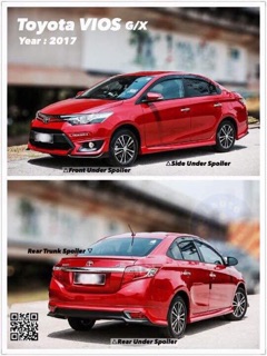 Toyota vios ncp150 ncp 150 GX Bodykit body kit front side rear skirt ...