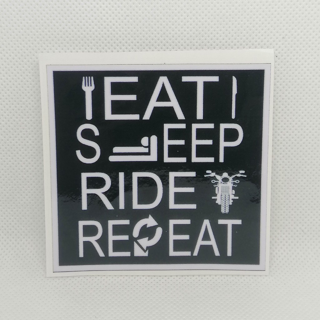 Sticker EAT SLEEP RIDE Sticker Motor | Shopee Malaysia