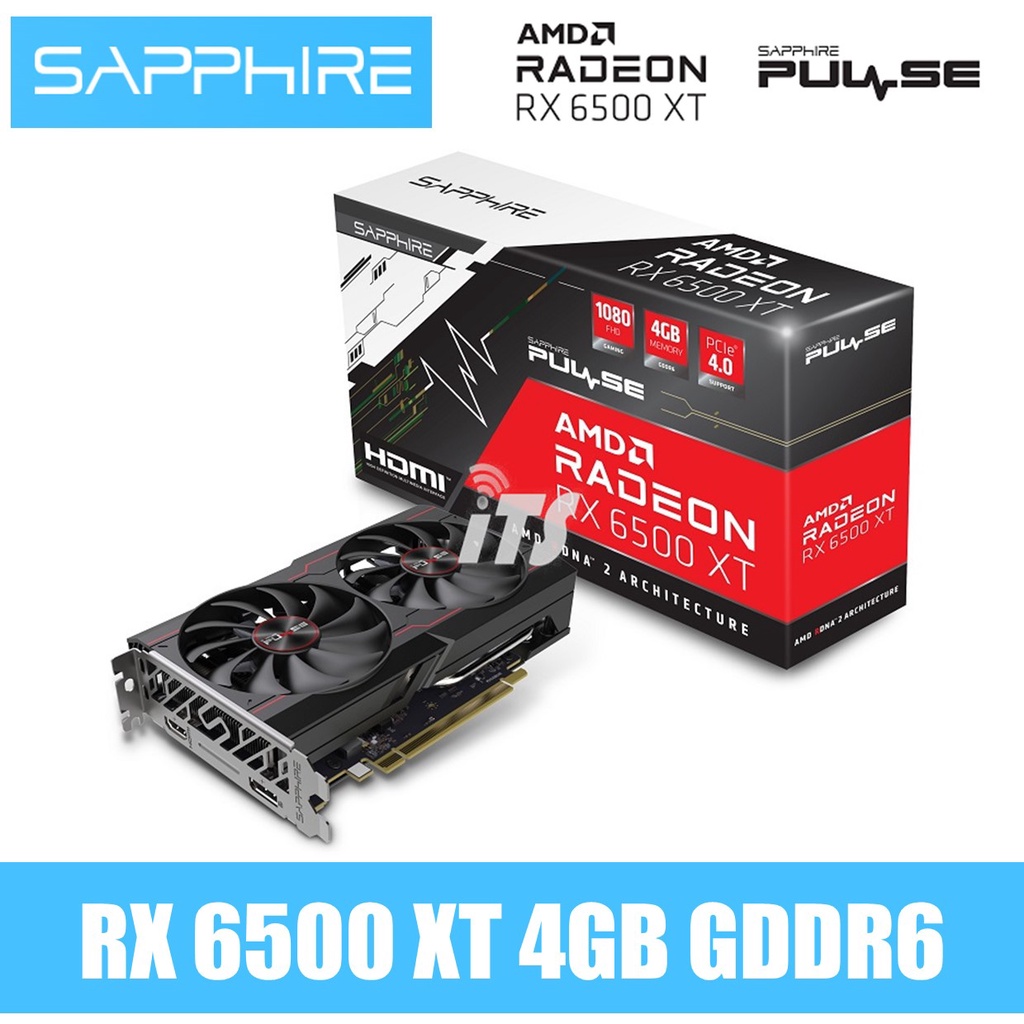 Sapphire PULSE AMD Radeon RX 6500 XT 4GB GDDR6 Graphics Card | Shopee ...