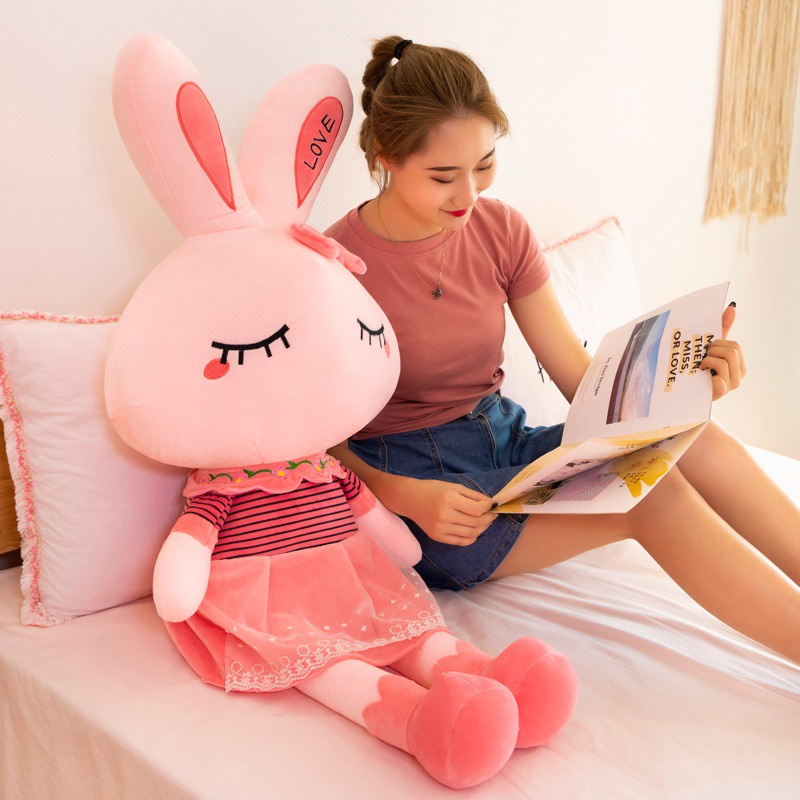 Kidoo Long Leg Rabbit Plushie Patung Arnab Cute Comel For Girl Pink ...