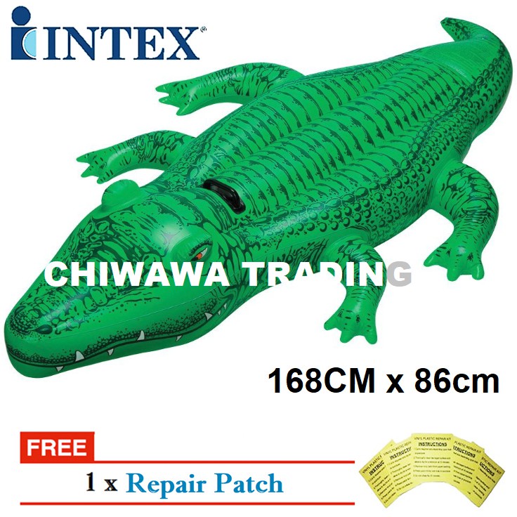 PROMOTION 58546 INTEX Inflatable Crocodile Raft Lifebuoy Aid Float Boat ...