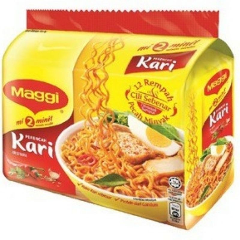 MAGGIE CURRY (CURRY INSTANT NOODLE) 5x79G | Shopee Malaysia