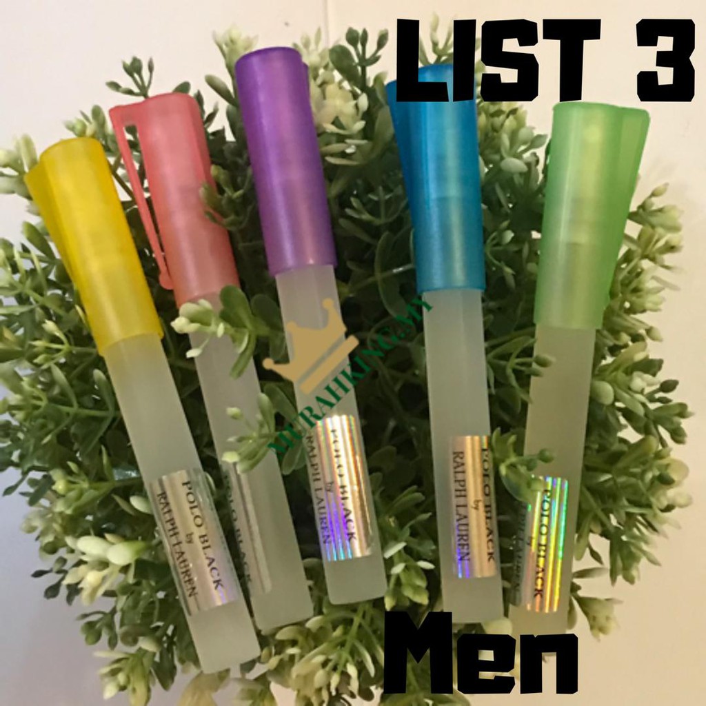 PEN PERFUME 9ML TAHAN LAMA FOR MEN LIST 3 | Shopee Malaysia