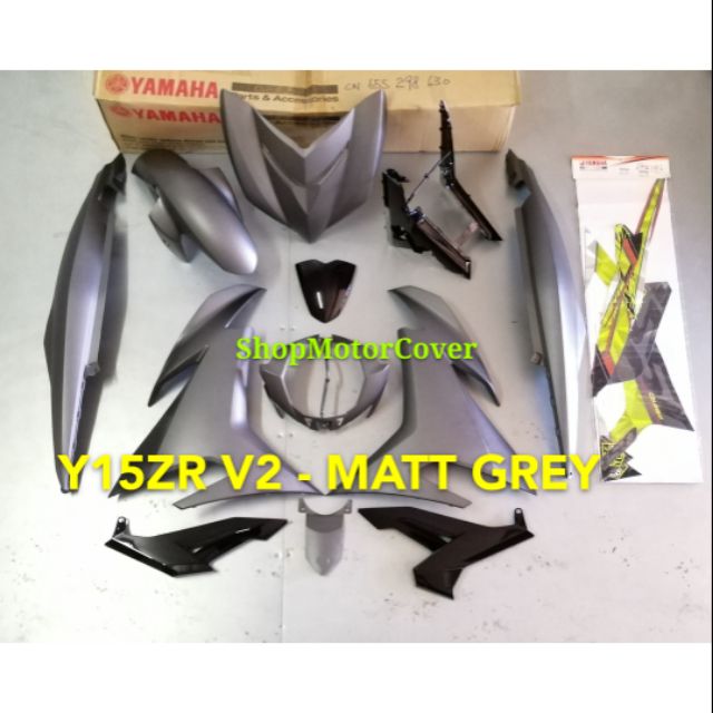(100%ORI) YAMAHA Y15ZR V2 HLY COVER SET MATT GREY | Shopee Malaysia