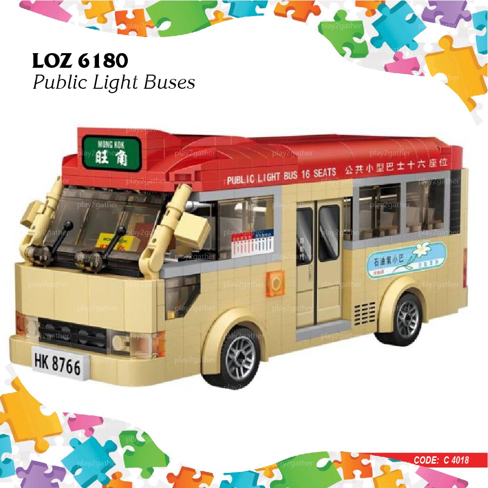 *Ready Stock* LOZ HK Bus Public Light Buses 6180 HK Bus Mini Vehicle ...