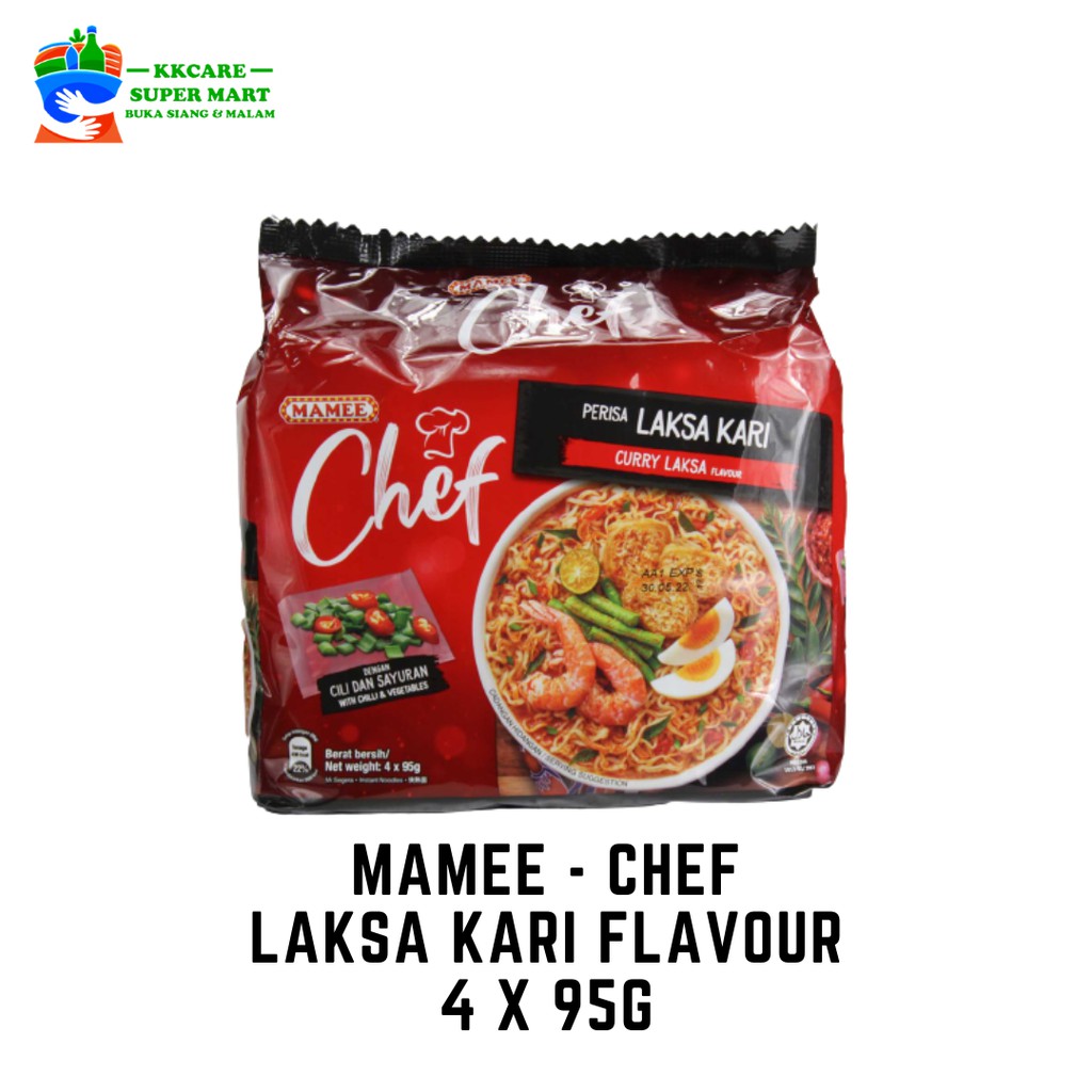 Mamee - Chef Laksa Kari Flavour (4 x 95g) | Shopee Malaysia
