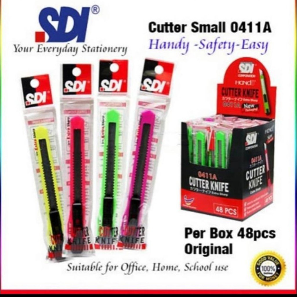 0411A SDI Cutter Knife / Pisau Tolak Kecil | Shopee Malaysia