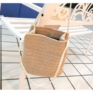 RATTAN TOTE HANDBAG / BEG TANGAN ROTAN Straw Beach Rattan Bags Linen ...