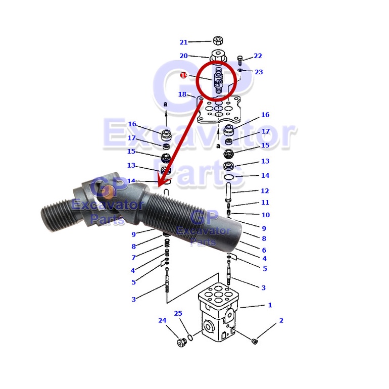 PC120-5/PC200-5/PC220-5/PC300-5/PC400-5 HYDRAULIC EXCAVATOR PPC VALVE ...