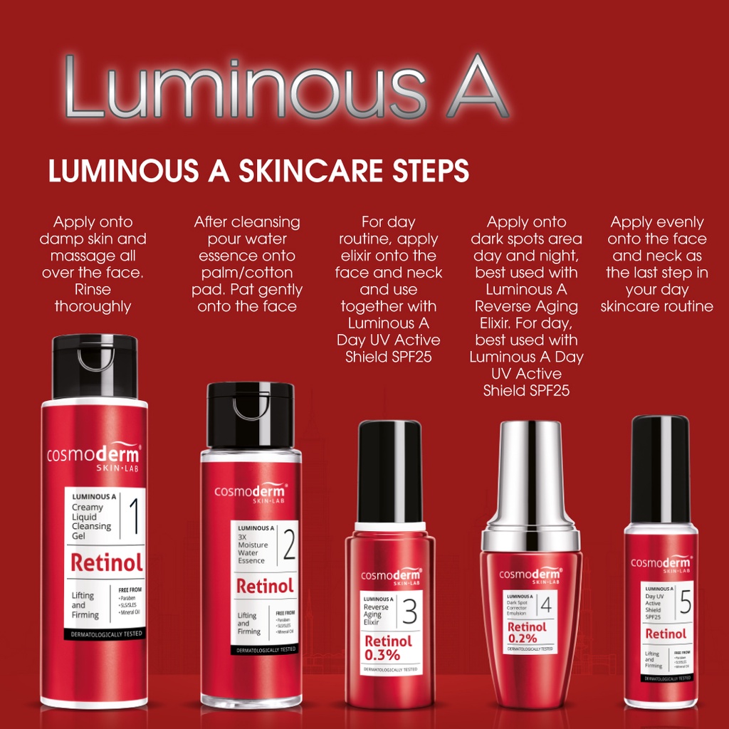 COSMODERM Luminous A Reverse Aging Elixir 30ml (Retinol) | Shopee Malaysia