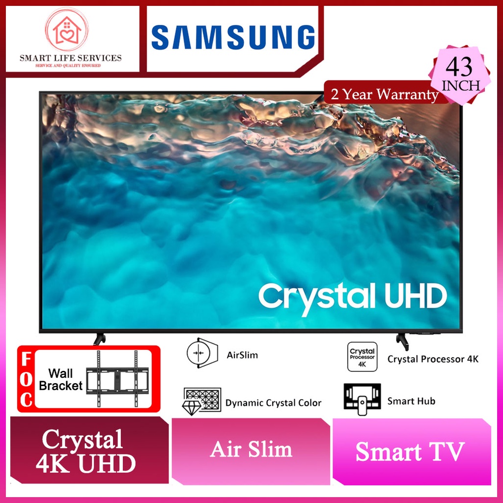 [NEW] Samsung 43''/ 50''/55''/60''/65'' BU8000/BU8500 Crystal UHD 4K Smart TV (2022) | Shopee ...