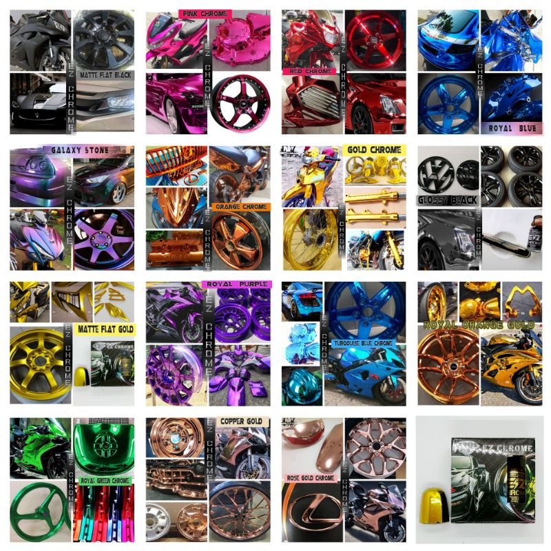 EzChrome Flat Gold Paint Coating Car Magic Paint Ez Chrome Ez Coat ...