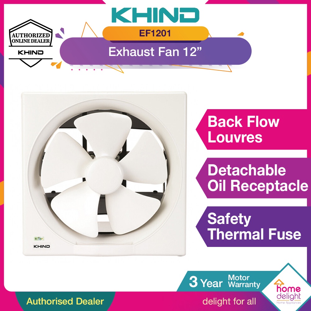 KHIND Exhaust Fan 8" / 10" / 12" ( EF8001 / EF1001 / EF1201 ) / Mistral ...