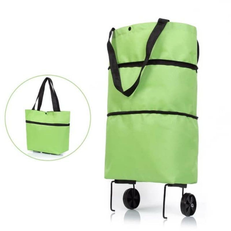 Bag Troli Pasar/ Folding Shopping Cart Laundry Grocery Trolley Dolly ...
