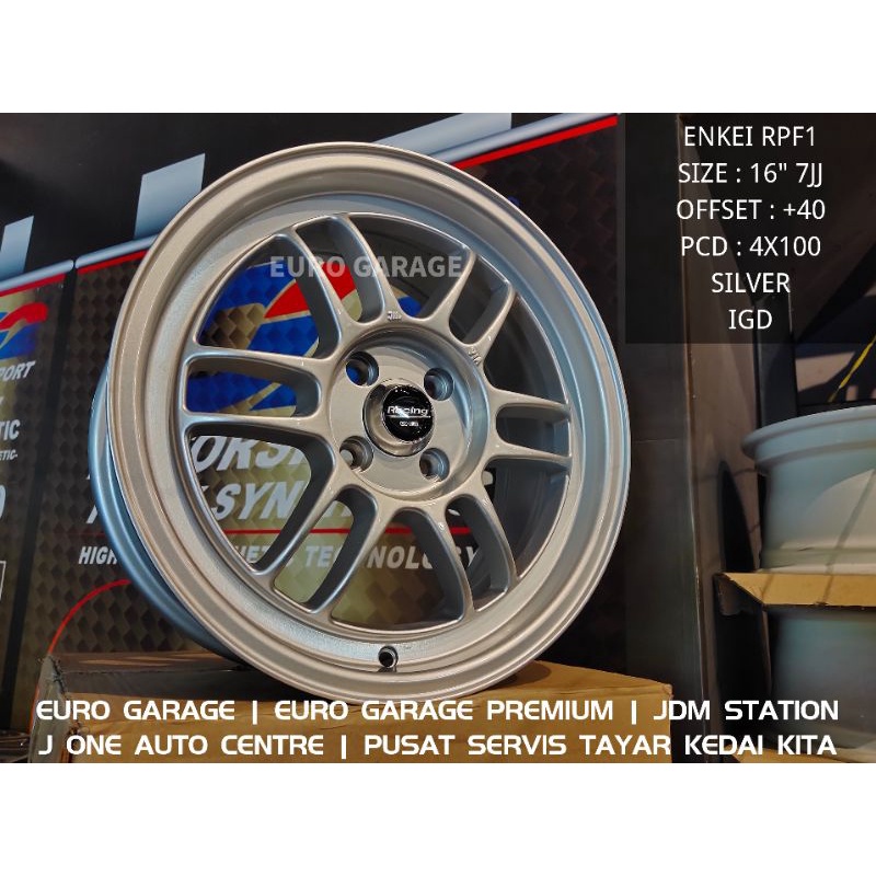 NEW RIM 16 4X100 ENKEI RPF1 CUTTING ORI wira myvi jazz city vios yaris ...