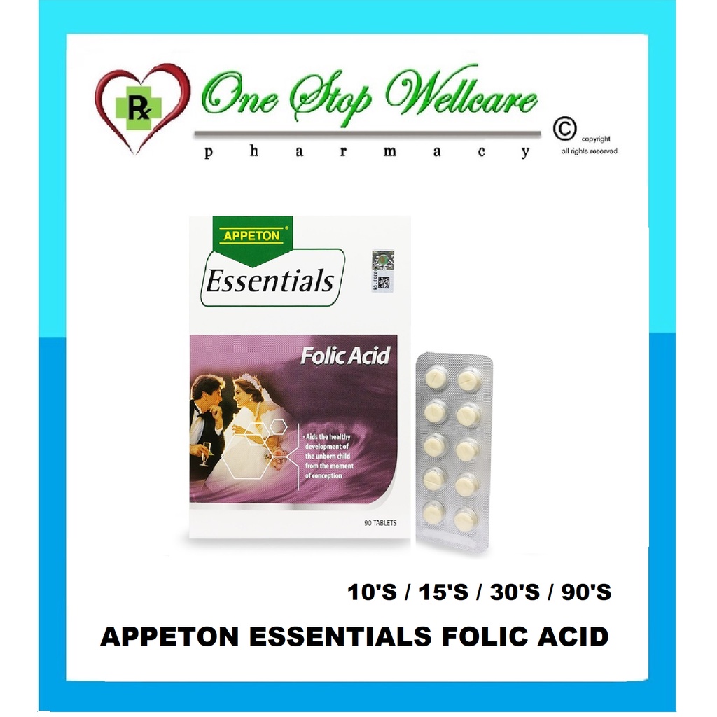 APPETON ESSENTIALS FOLIC ACID 10'S / 15'S / 30'S / 90'S (EXP:07/2025 ...