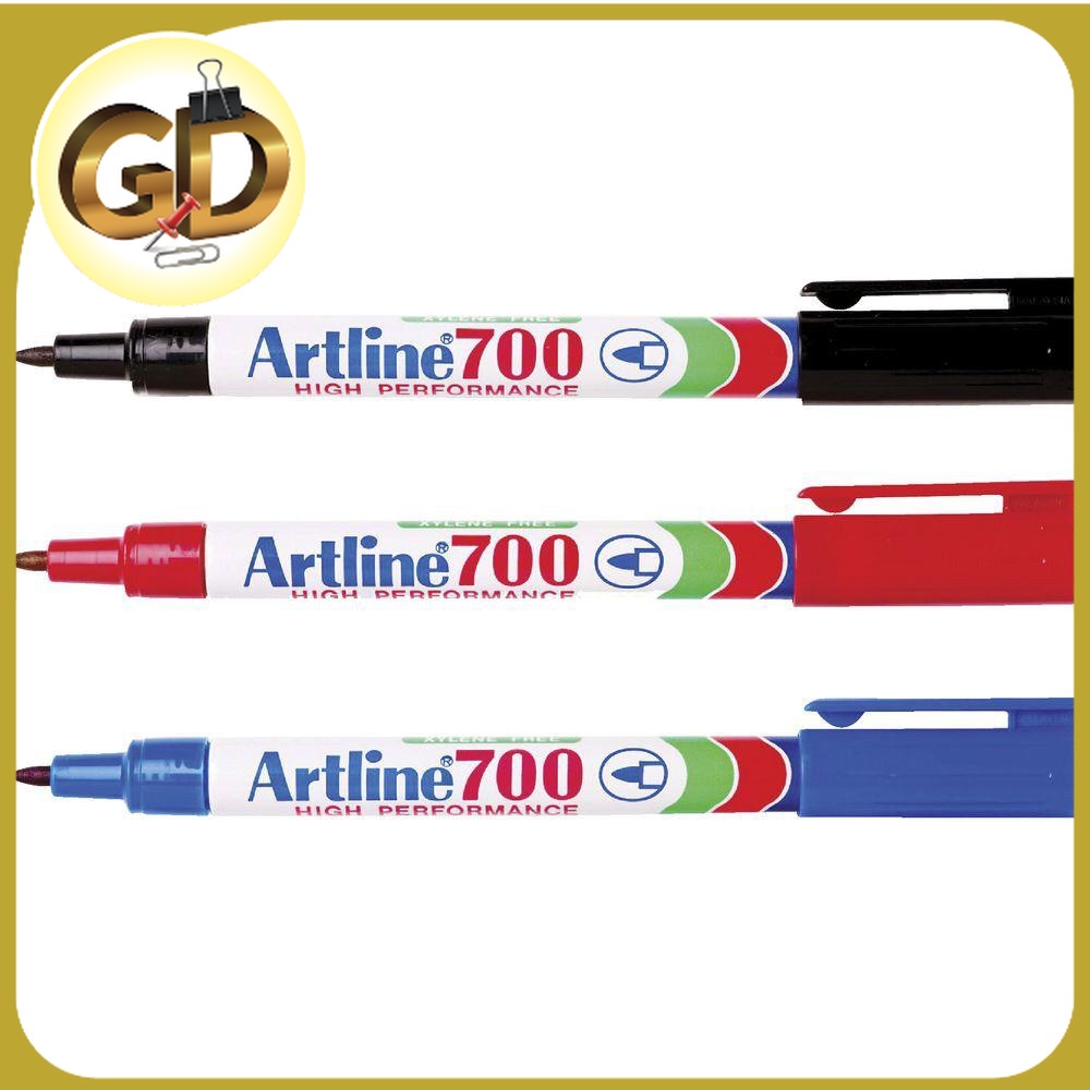 Artline 700 Permanent Marker Fine Tip/Pen Penanda Kekal (Red/Blue/Black ...