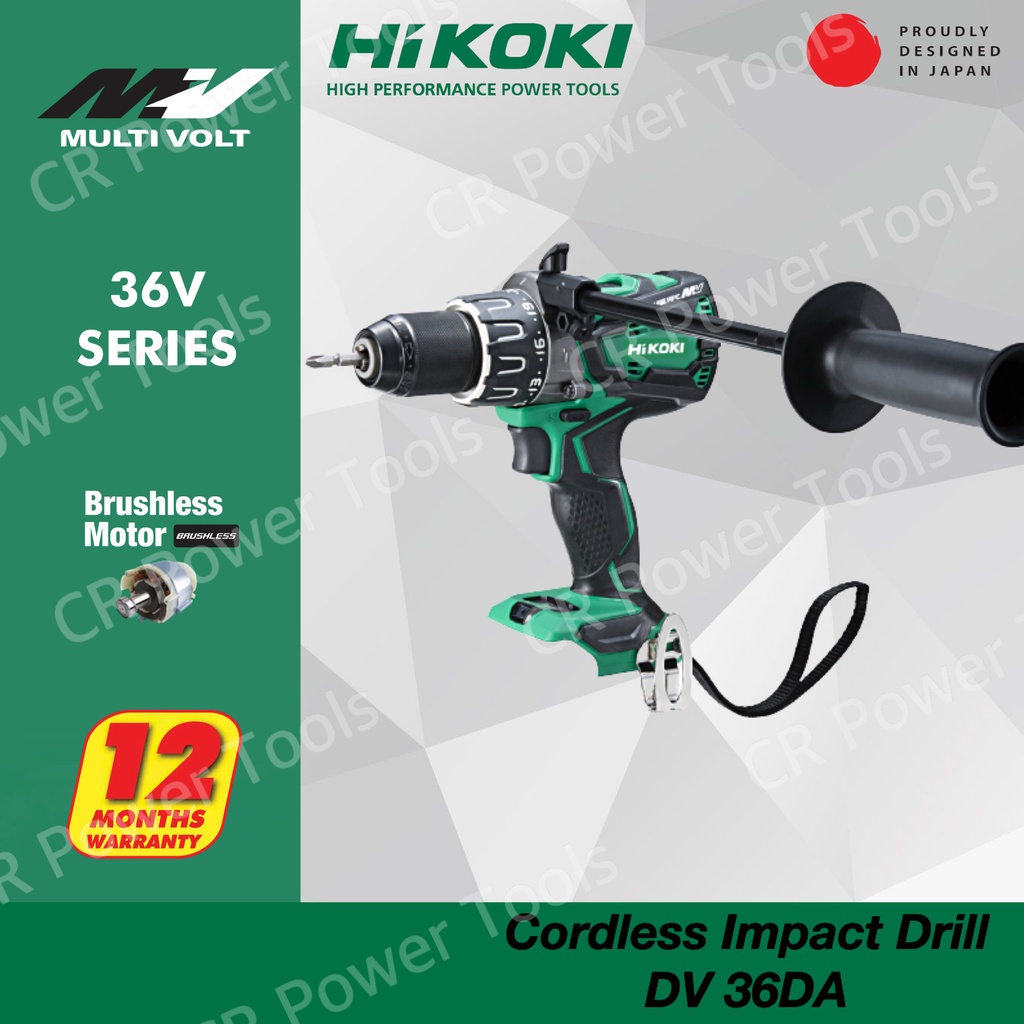 HIKOKI CORDLESS IMPACT DRILL DV36DA 36V SOLO/SET | Shopee Malaysia