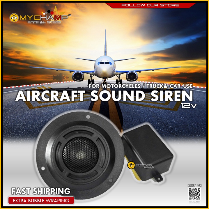 Aircraft Sound Siren 12V Car / Truck / Motorcycles Siren buzzer ...