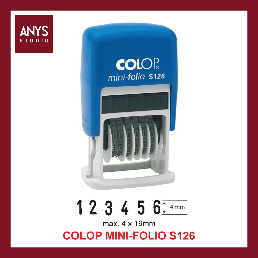 COLOP Mini-Folio S126 (Blue, Red, Green, Purple, Black Ink) Self Inking | Shopee Malaysia