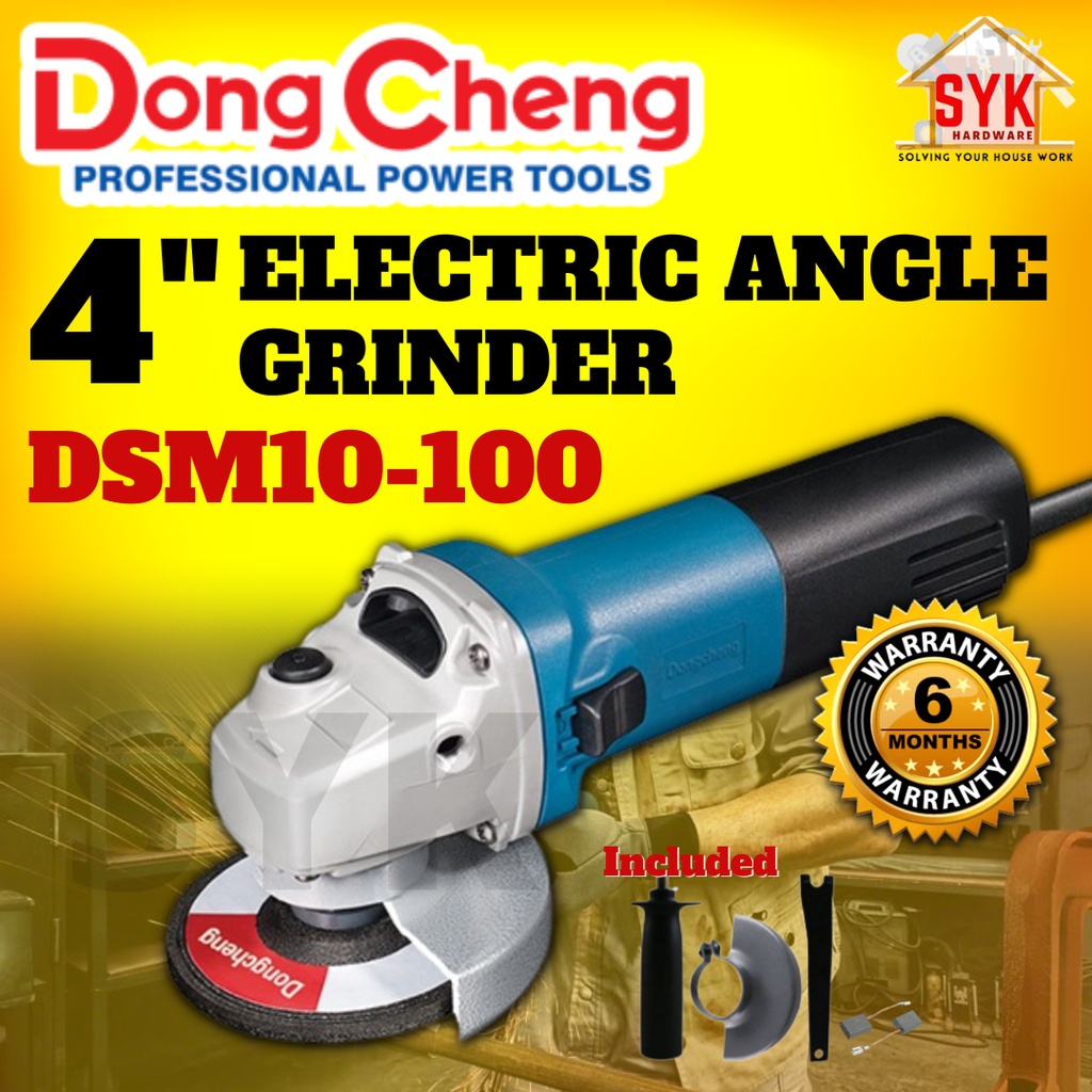 SYK Dongcheng DSM10-100 (S1M-FF10-100) 4" Electric Angle Grinder ...