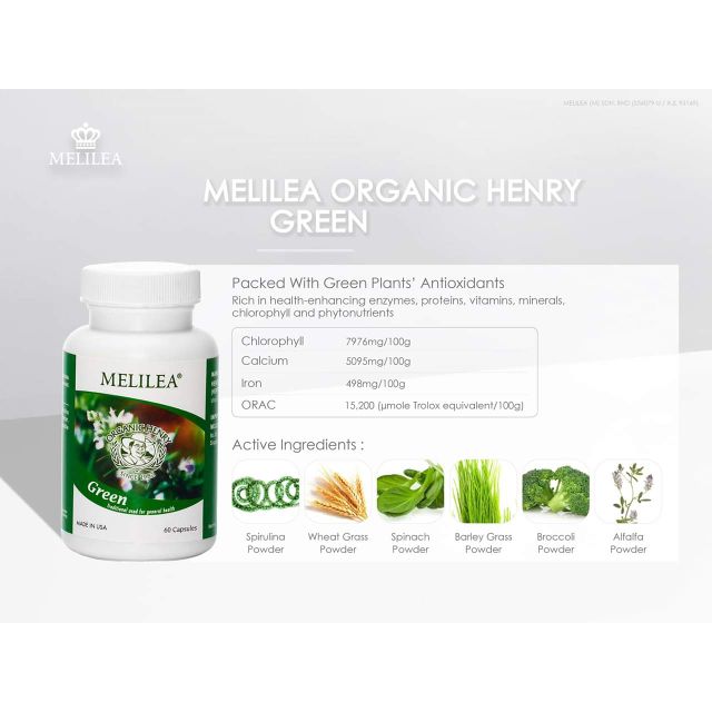 Melilea ORGANIC HENRY GREEN | Shopee Malaysia