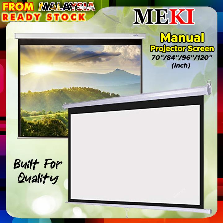 Meki Solid Series White Surface Manual Projector Wall Screen (70"/84 ...